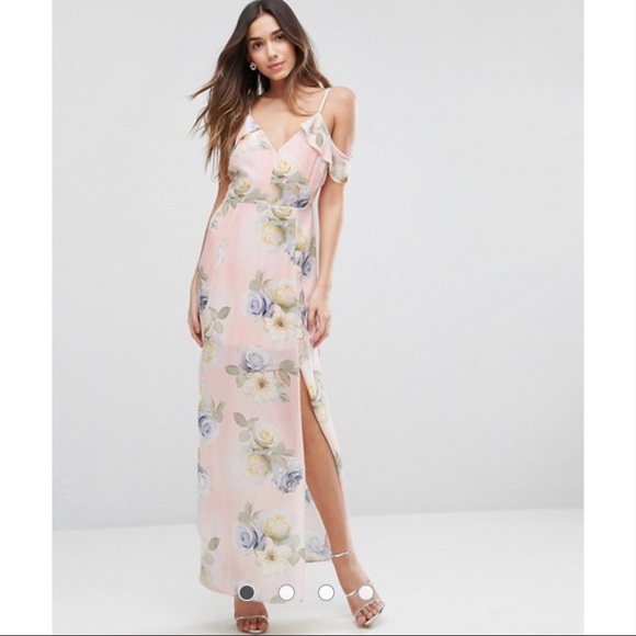 ASOS | Dresses | Asos Pink Floral Maxi Dress | Poshmark